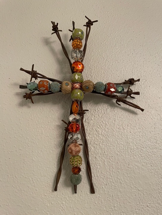 Accents | Handmade Rustic Country Farmhouse Religious Barbwire Cross ...